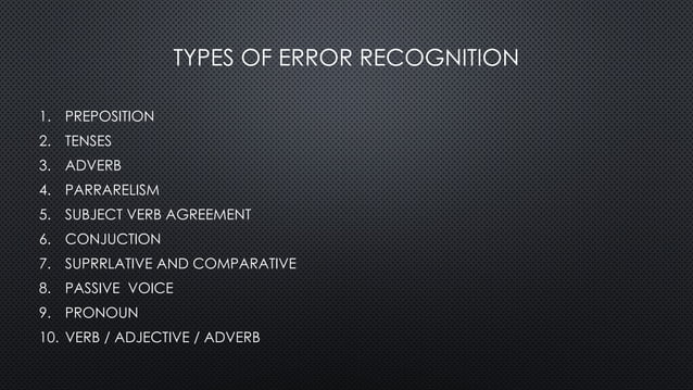 ERROR RECOGNITION dalam bahasa inggris.pptx