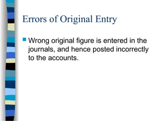 Types of Accounting Errors in Accounting | PPT