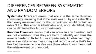 errors in instrumentation and measurement | PPTX