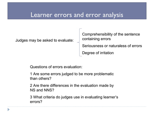 Error. analysis | PPT