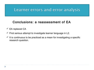 Error. analysis | PPT