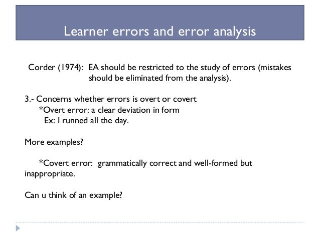 Error. analysis
