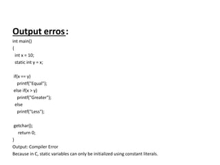 Error correction-and-type-of-error-in-c | PPTX