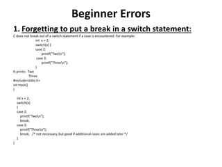 Error correction-and-type-of-error-in-c | PPTX