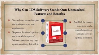 Simple Method for Error-Free Online TDS/TCS Filing with Gen TDS ...