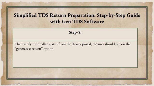 Simple Method for Error-Free Online TDS/TCS Filing with Gen TDS ...