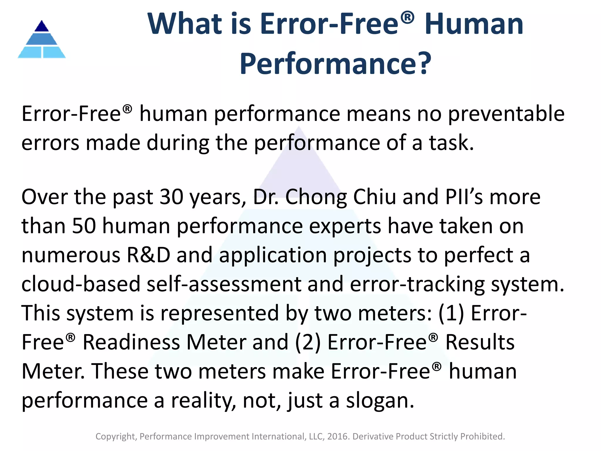 Error-Free® Human Performance | PPTX