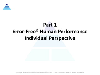 Error-Free® Human Performance | PPTX