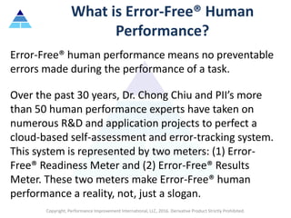 Error-Free® Human Performance | PPTX