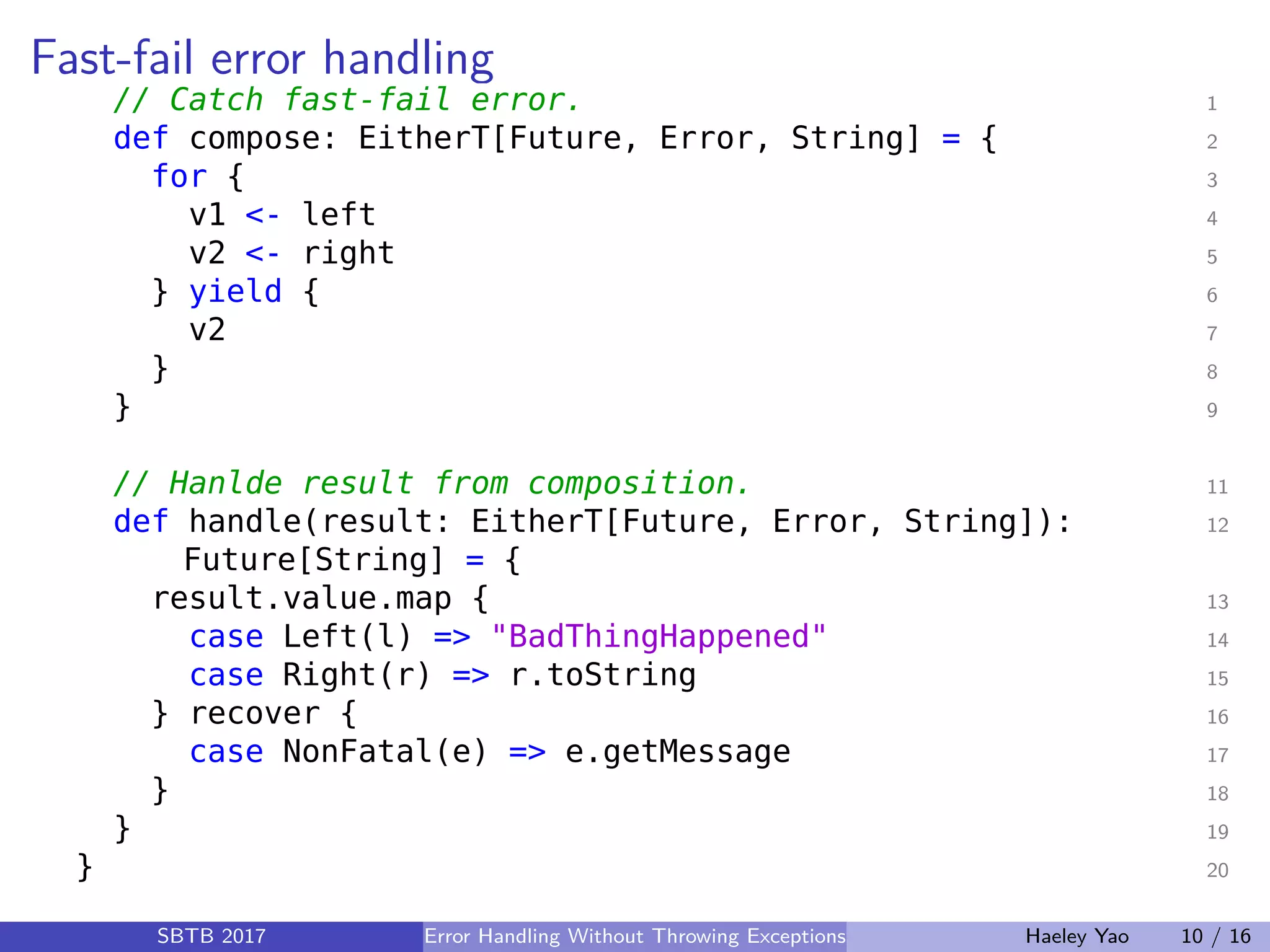 Error Handling Without Throwing Exceptions | PPT