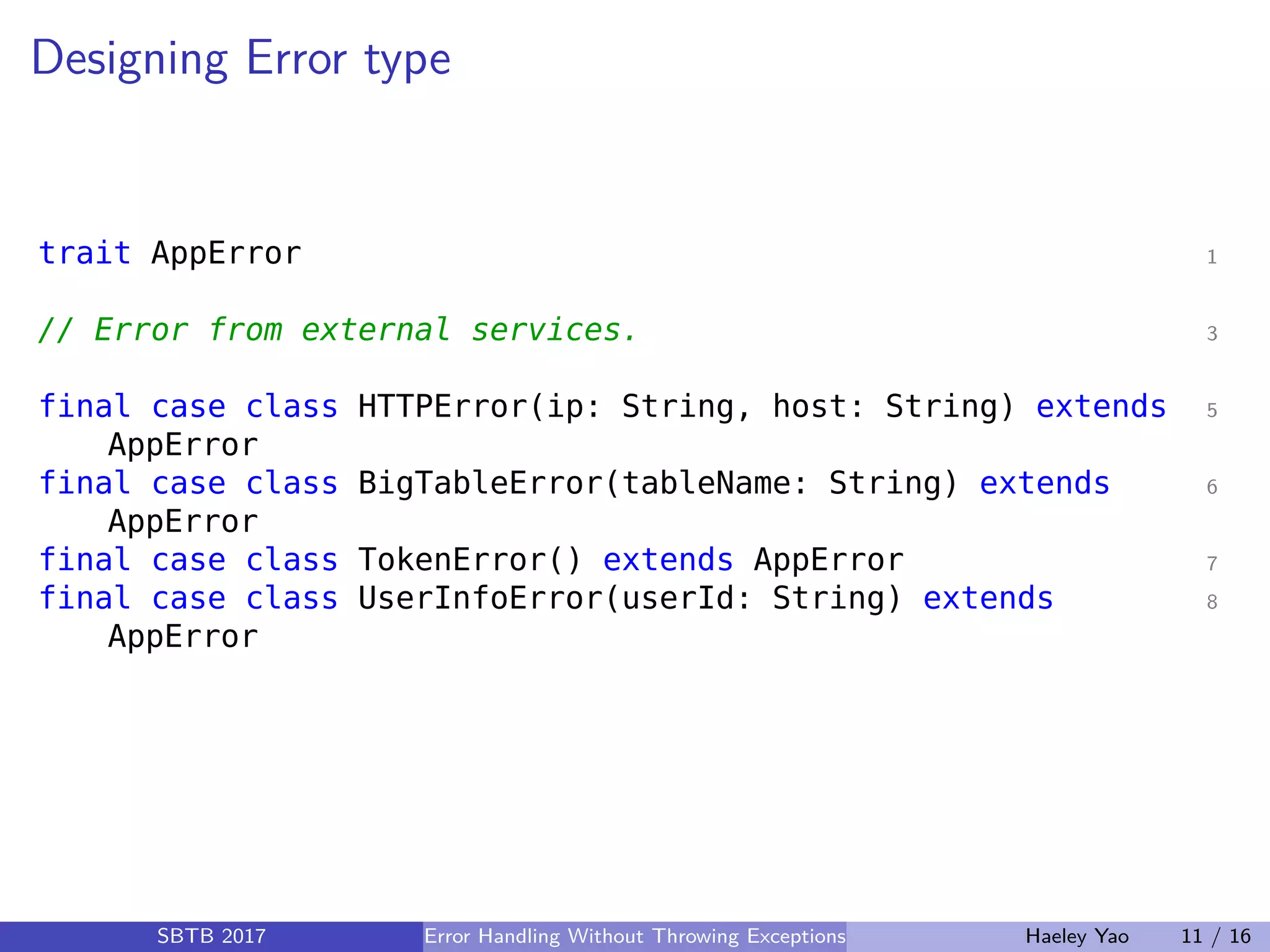 Error Handling Without Throwing Exceptions | PPT