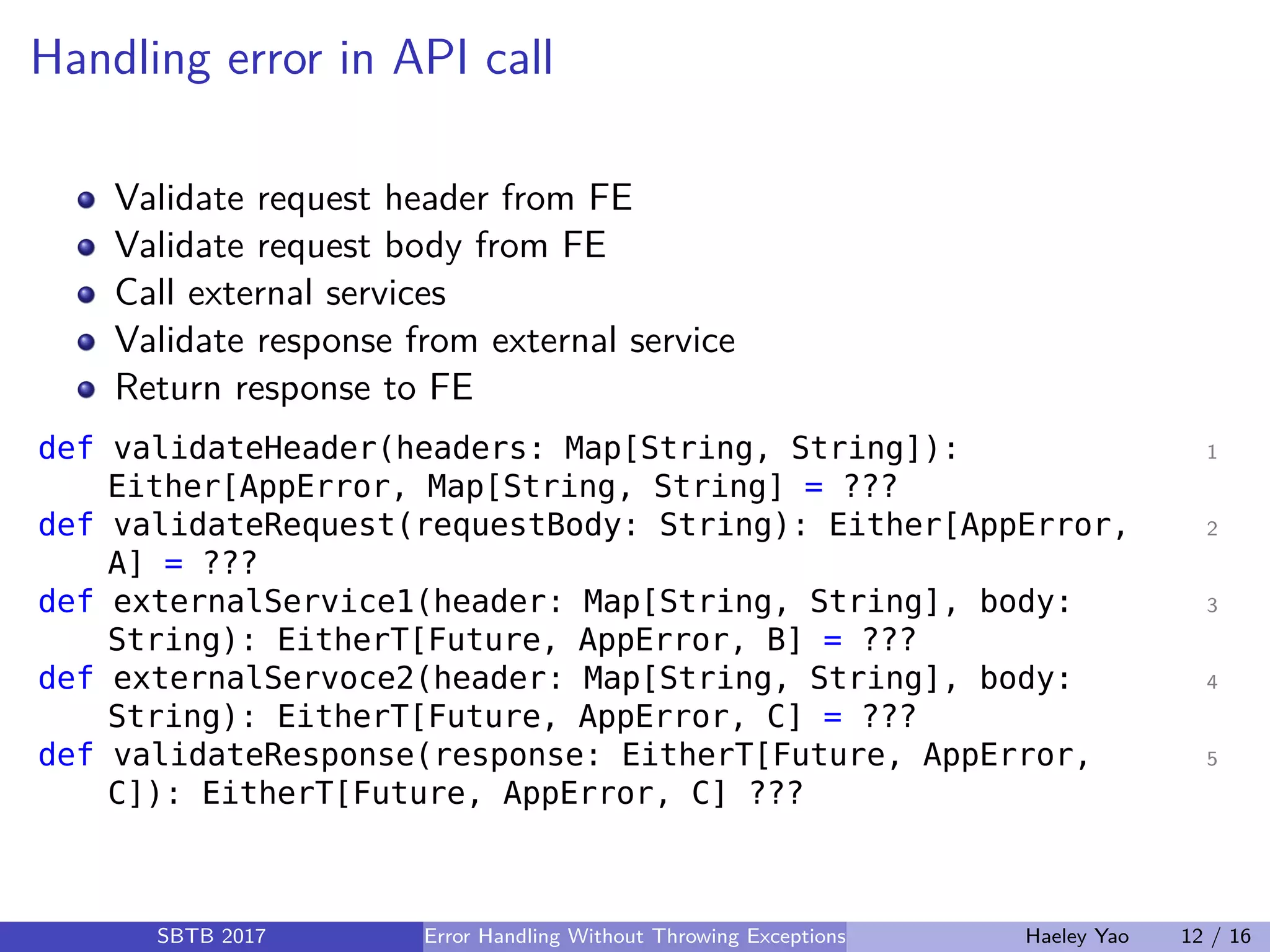 Error Handling Without Throwing Exceptions | PPT