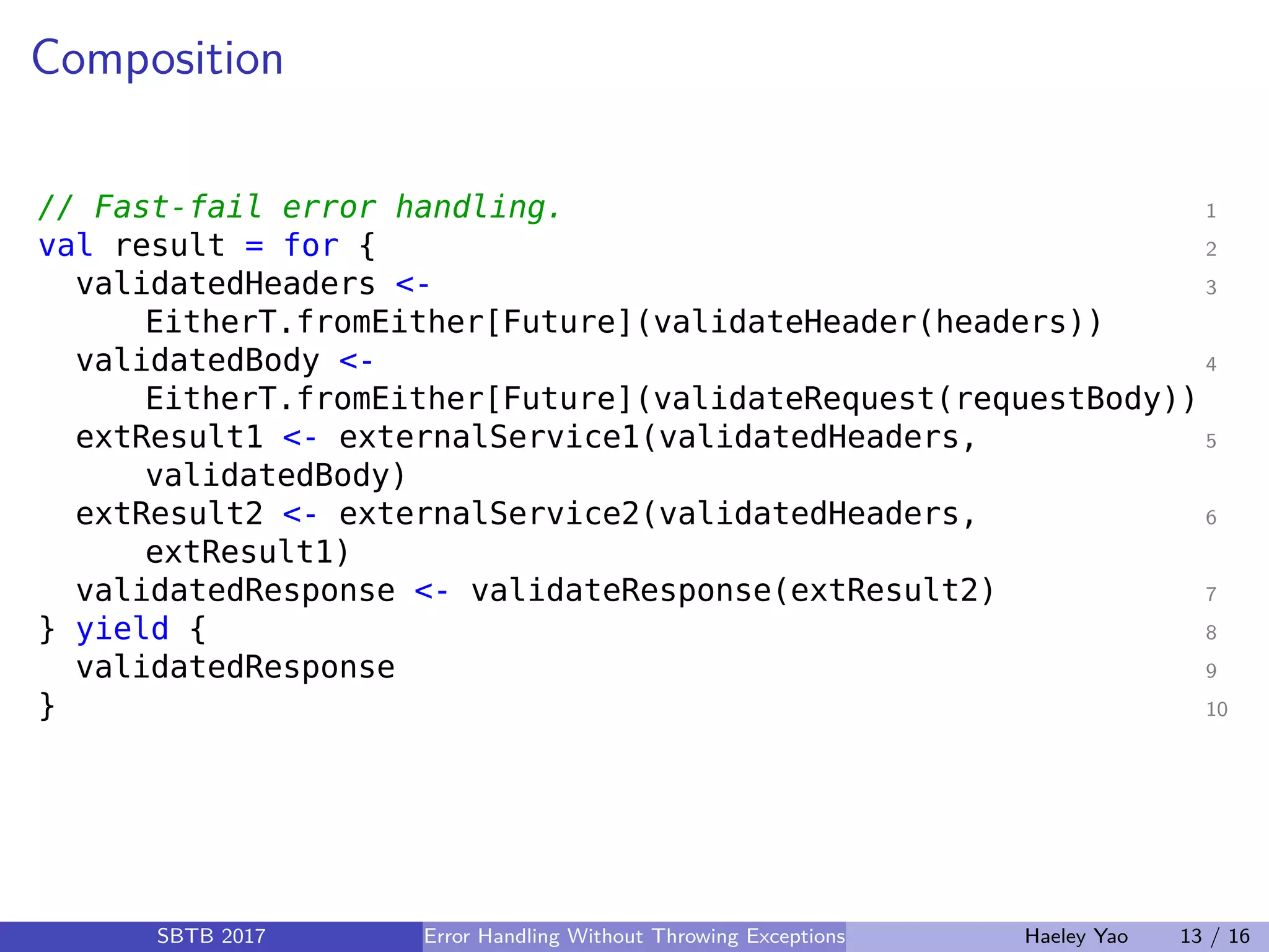 Error Handling Without Throwing Exceptions | PPT