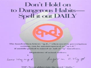 Error prone abbreviations, symbols, and dose designations | PPTX