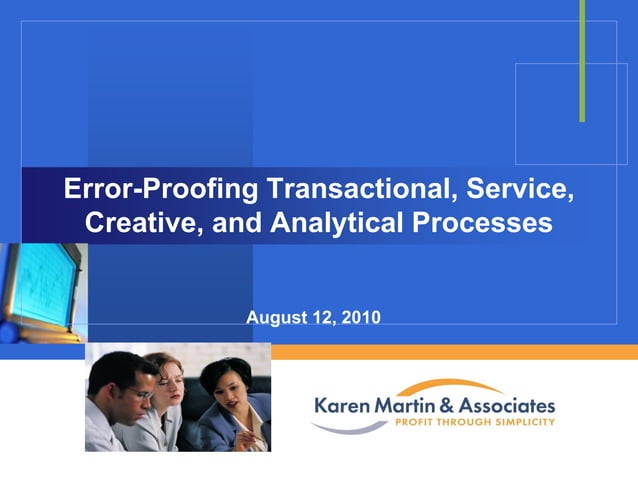 Error-Proofing in Office & Service Environments | PPT