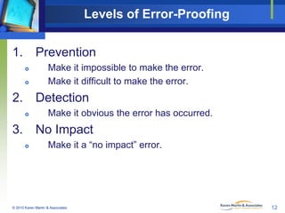 Error-Proofing in Office & Service Environments | PPT