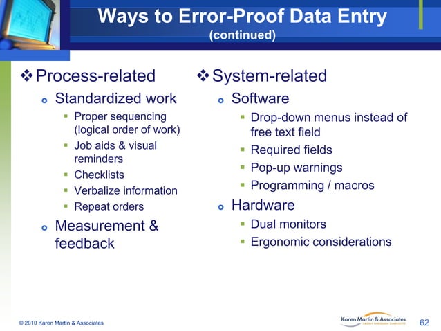 Error-Proofing in Office & Service Environments