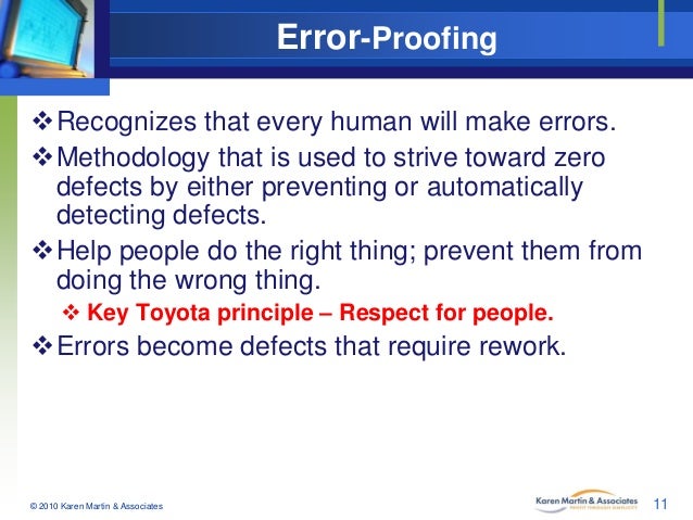 Error-Proofing in Office & Service Environments