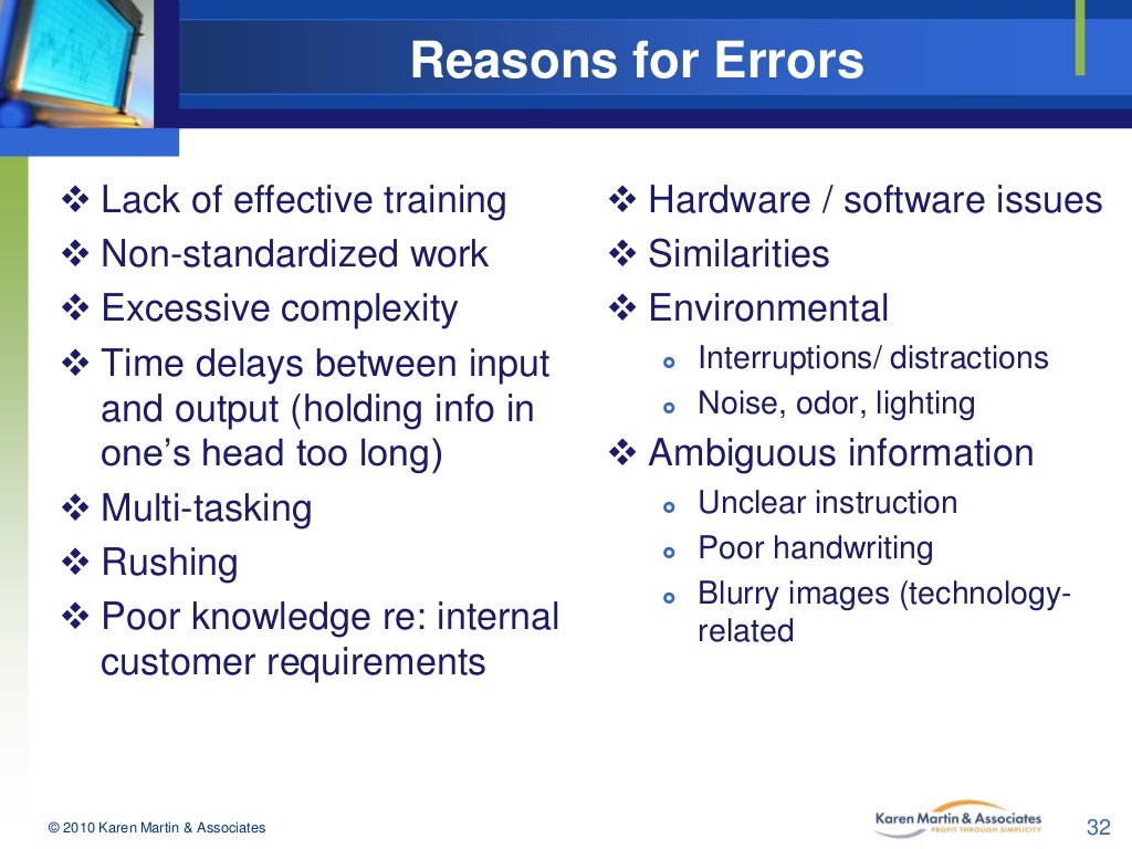Error-Proofing in Office & Service Environments