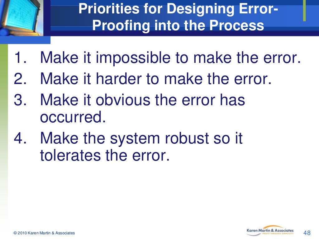 Error-Proofing in Office & Service Environments