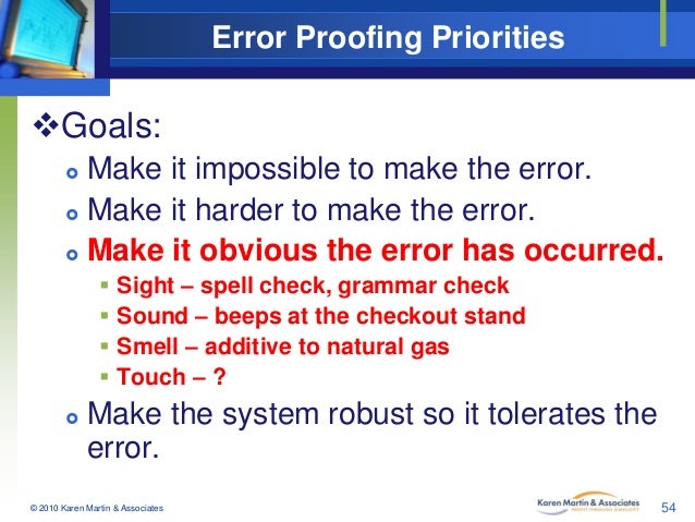 Error-Proofing in Office & Service Environments