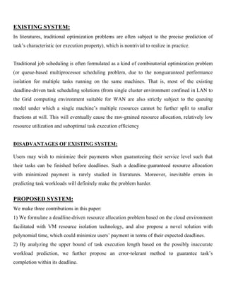 DOTNET 2013 IEEE CLOUDCOMPUTING PROJECT Error tolerant resource ...