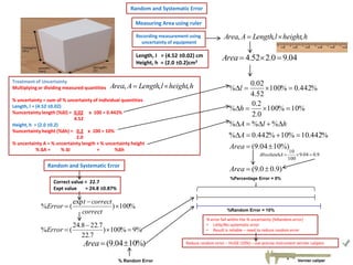 IB Chemistry on Uncertainty, Error Analysis, Random and Systematic ...