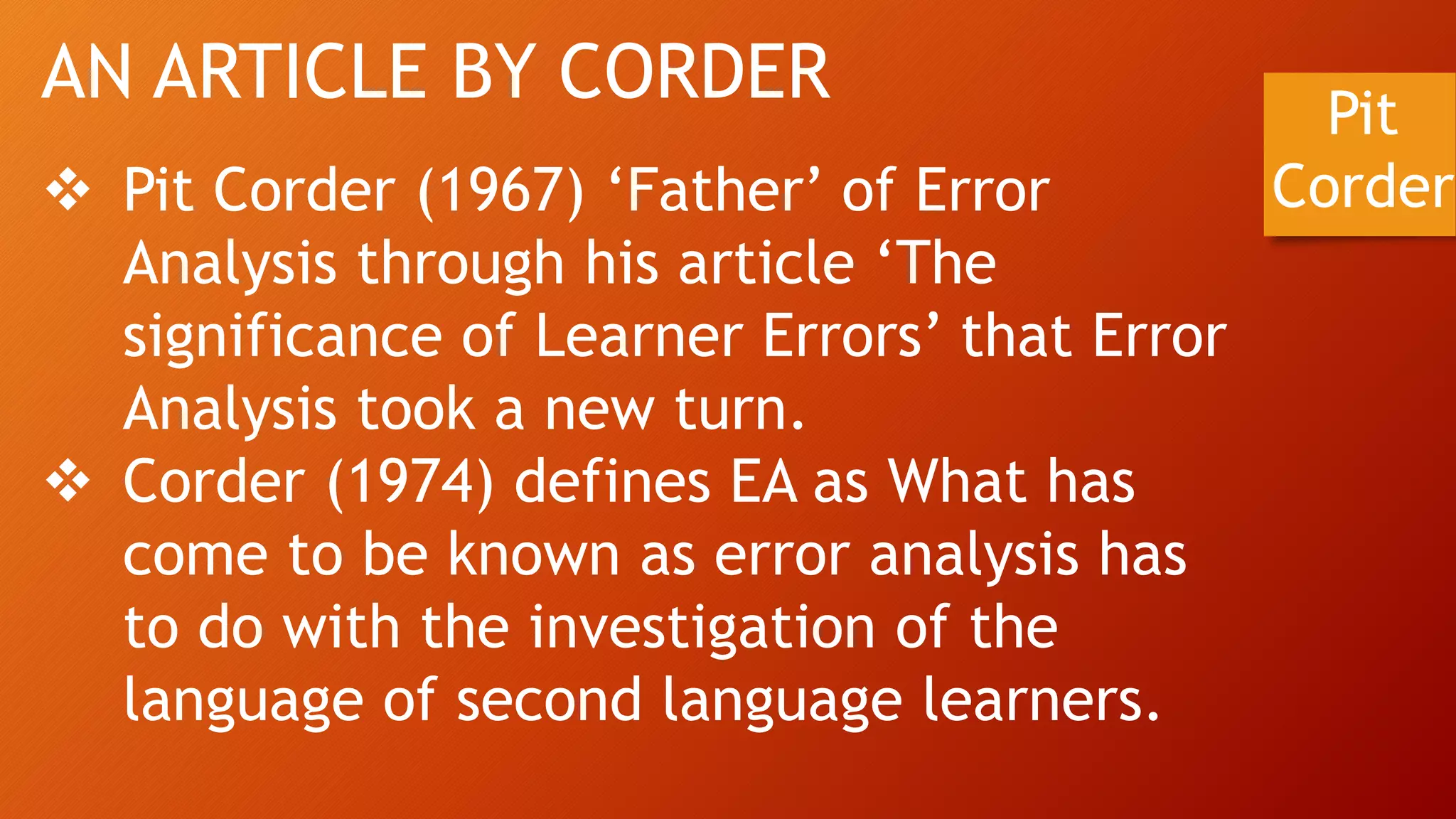 Error Analysis | PPTX