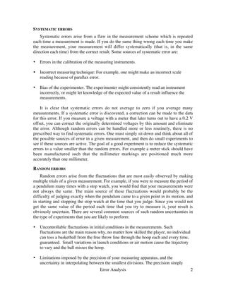 Error analysis | PDF