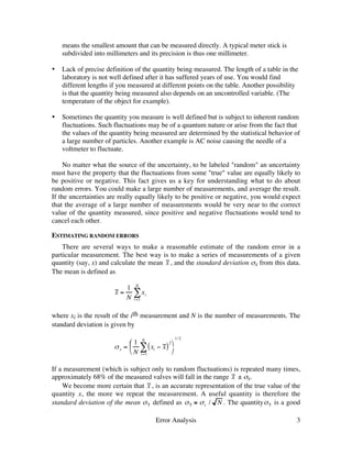Error analysis | PDF