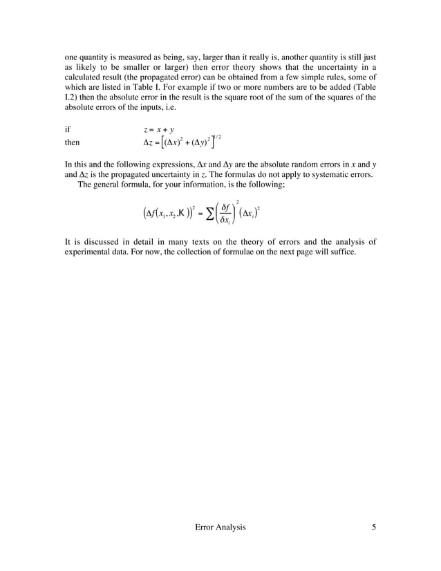 Error analysis | PDF