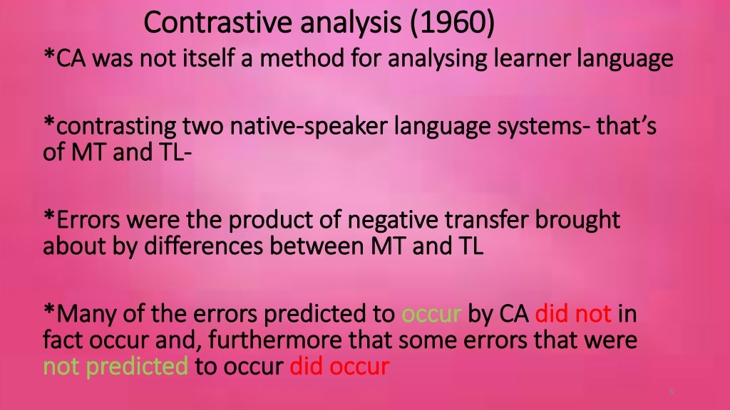 Error Analysis Error Analysis