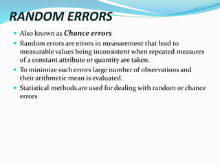 Physical measurement and error analysis | PPTX