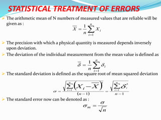 Physical measurement and error analysis | PPTX