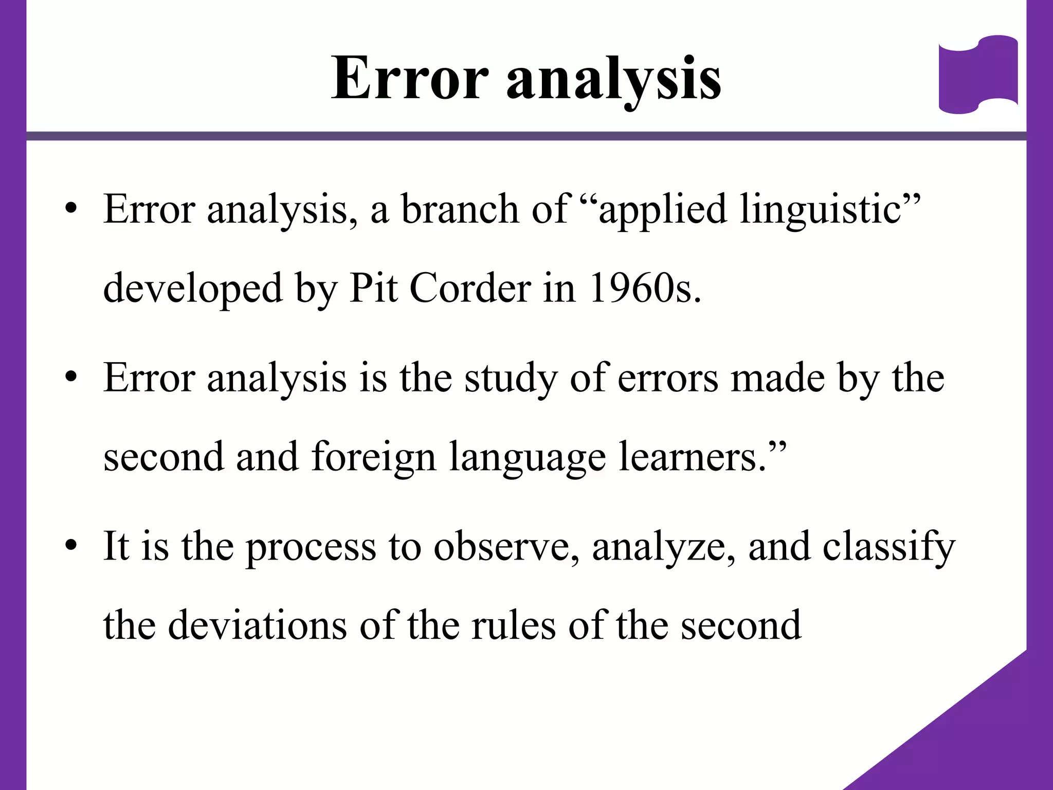 Error Analysis | PPTX