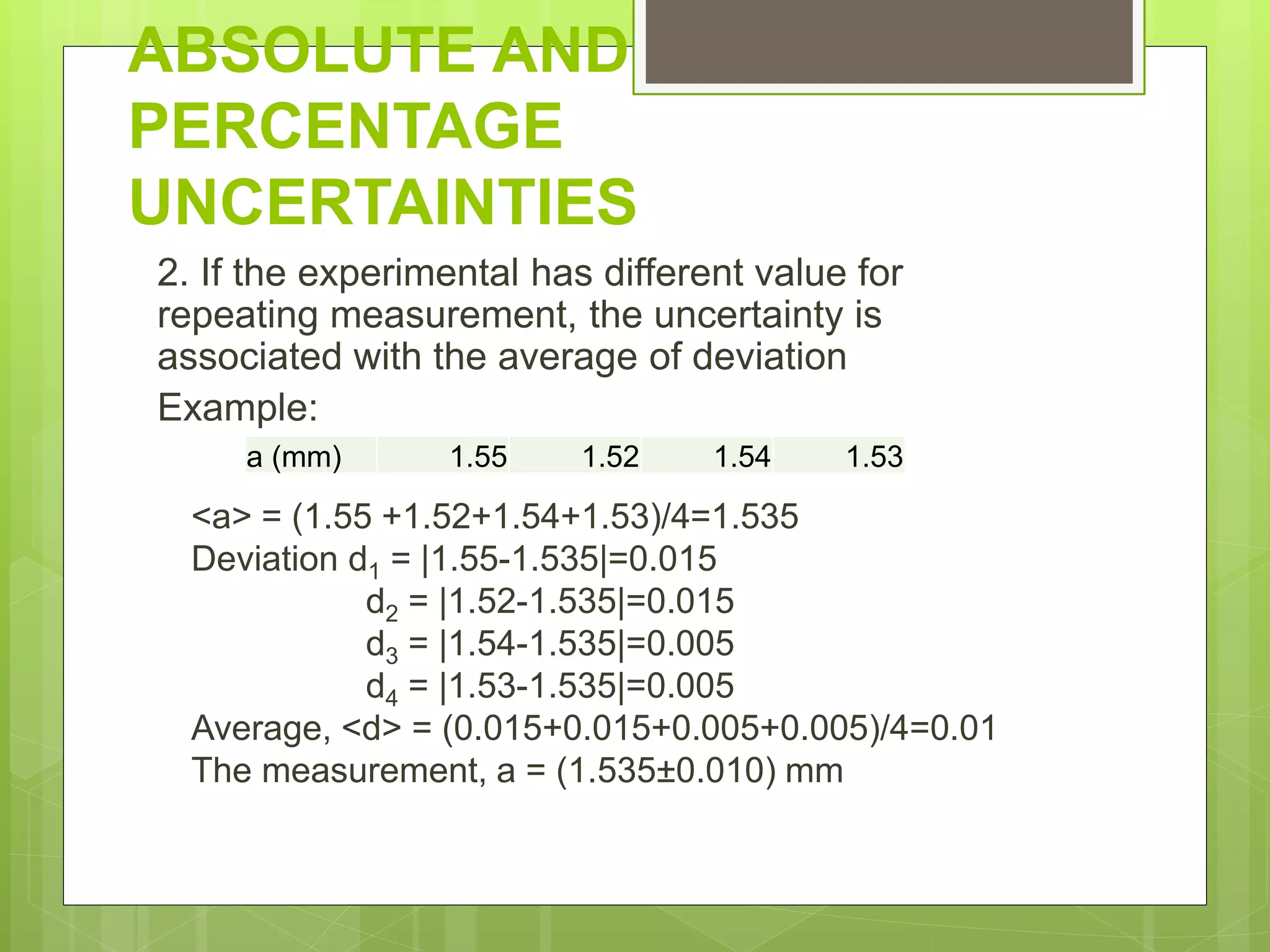 Error analysis | PPTX | Physics | Science