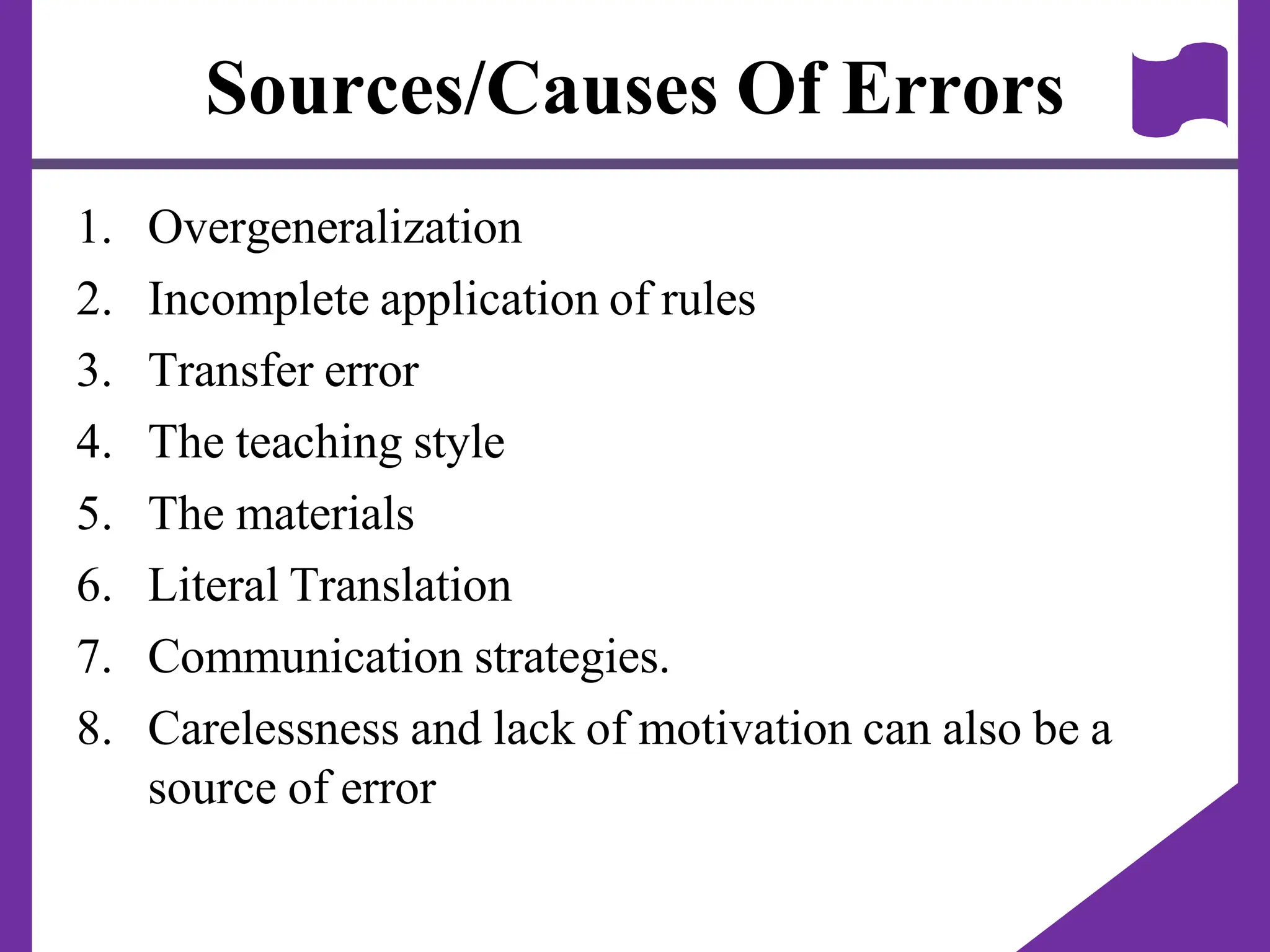 Error Analysis with Examples and Details | PPTX