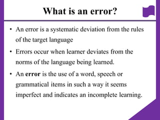 Error Analysis with Examples and Details | PPTX