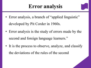 Error Analysis with Examples and Details | PPTX