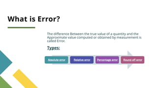 Numerical methods Error Analysis math.pptx | Physics | Science