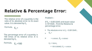 Numerical methods Error Analysis math.pptx | Physics | Science