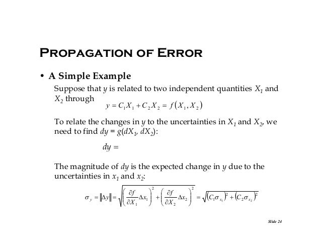Error analysis statistics