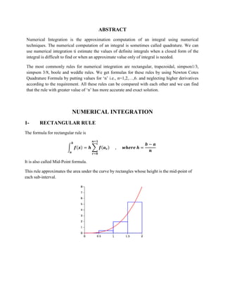 Error analysis in numerical integration | PDF