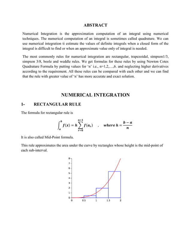 Error analysis in numerical integration | PDF | Physics | Science