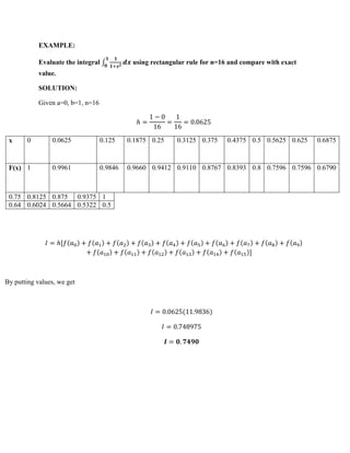 Error analysis in numerical integration | PDF