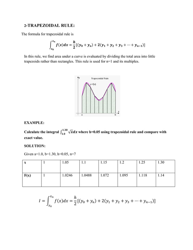 Error analysis in numerical integration | PDF | Physics | Science
