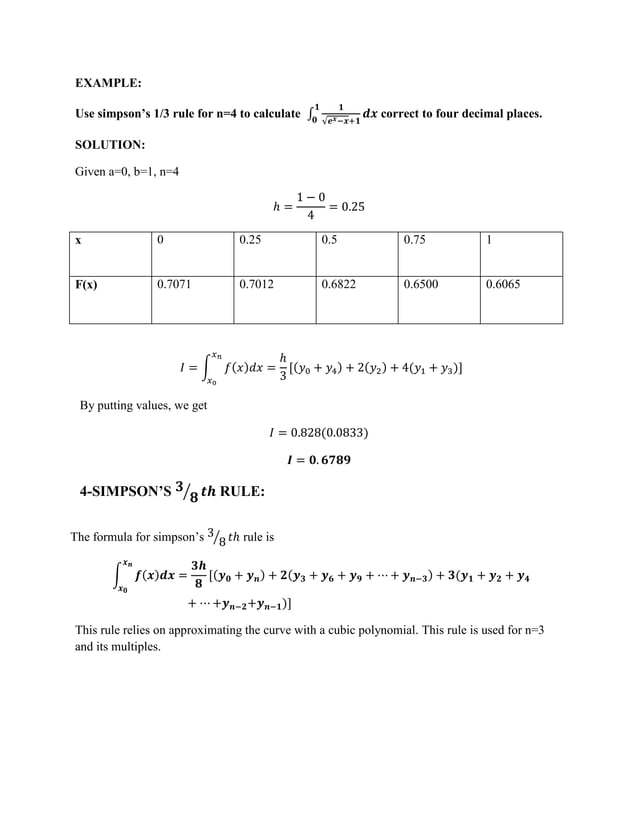 Error analysis in numerical integration | PDF | Physics | Science