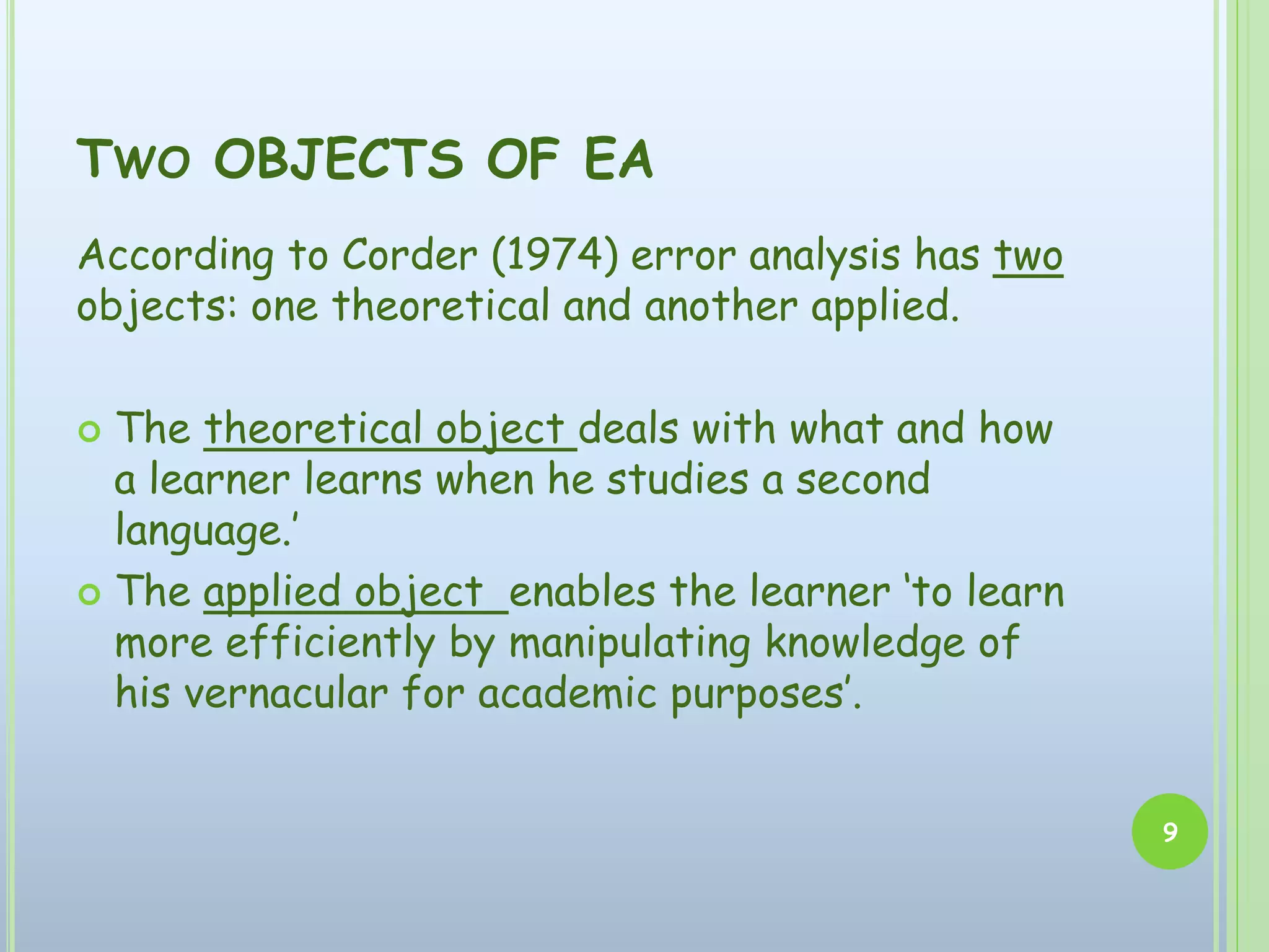 Error analysis lecture | PPTX