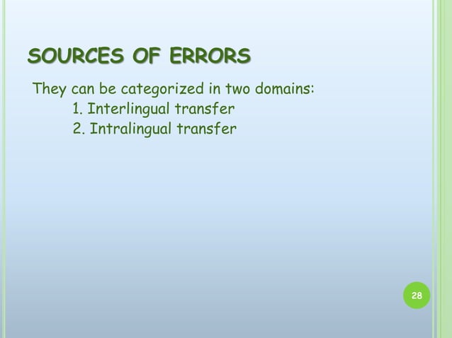 Error analysis lecture | PPTX | Educational Assessment | Education