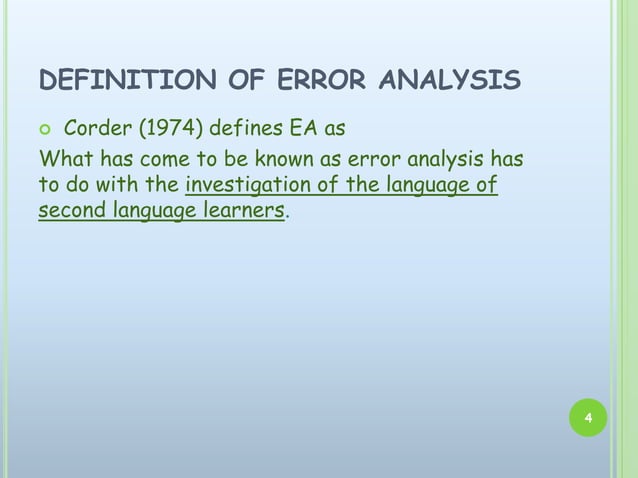 Error analysis lecture | PPTX | Educational Assessment | Education